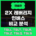 테슬라 관련 주식 총 정리 TSLL, TSLT, TSLR, TSLZ, TSLQ, TSLS 비교/차이점 (2배 레버리지, 인버스)